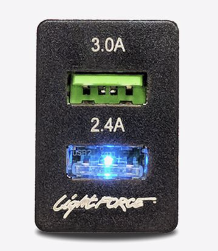 LIGHT FORCE DUAL USB TO SUIT TOYOTA/HOLDEN – THE DIESEL DOCTOR AUSTRALIA